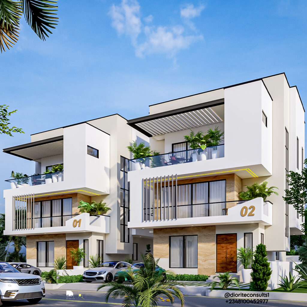 “EBONE” 2UNITS OF 4BEDROOM ON 450Sqm DUPLEX RF NO; {423EBD}