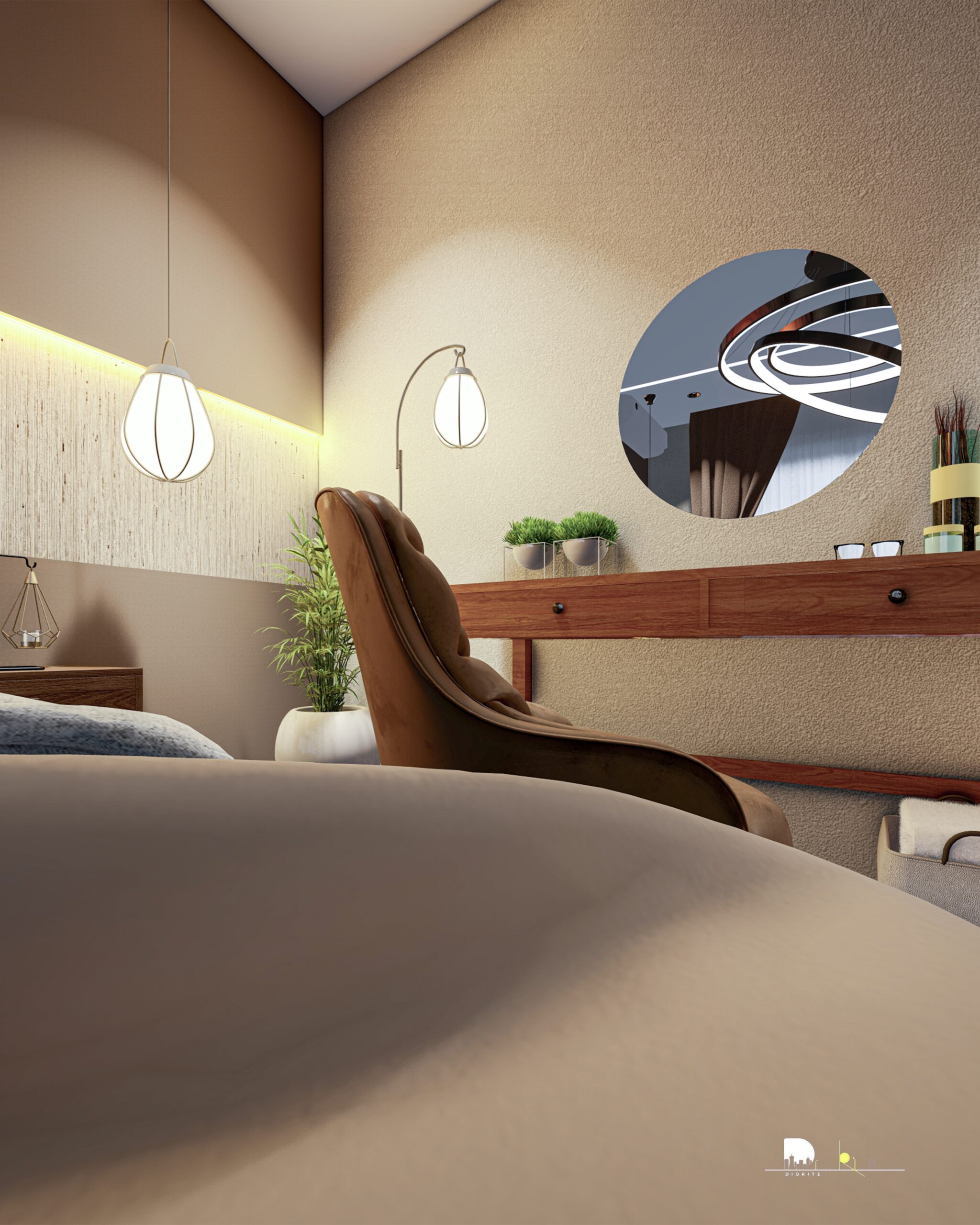 INTERIOR WORKS; AVERAGE SIZE BEDROOM RF NO; {BD004}