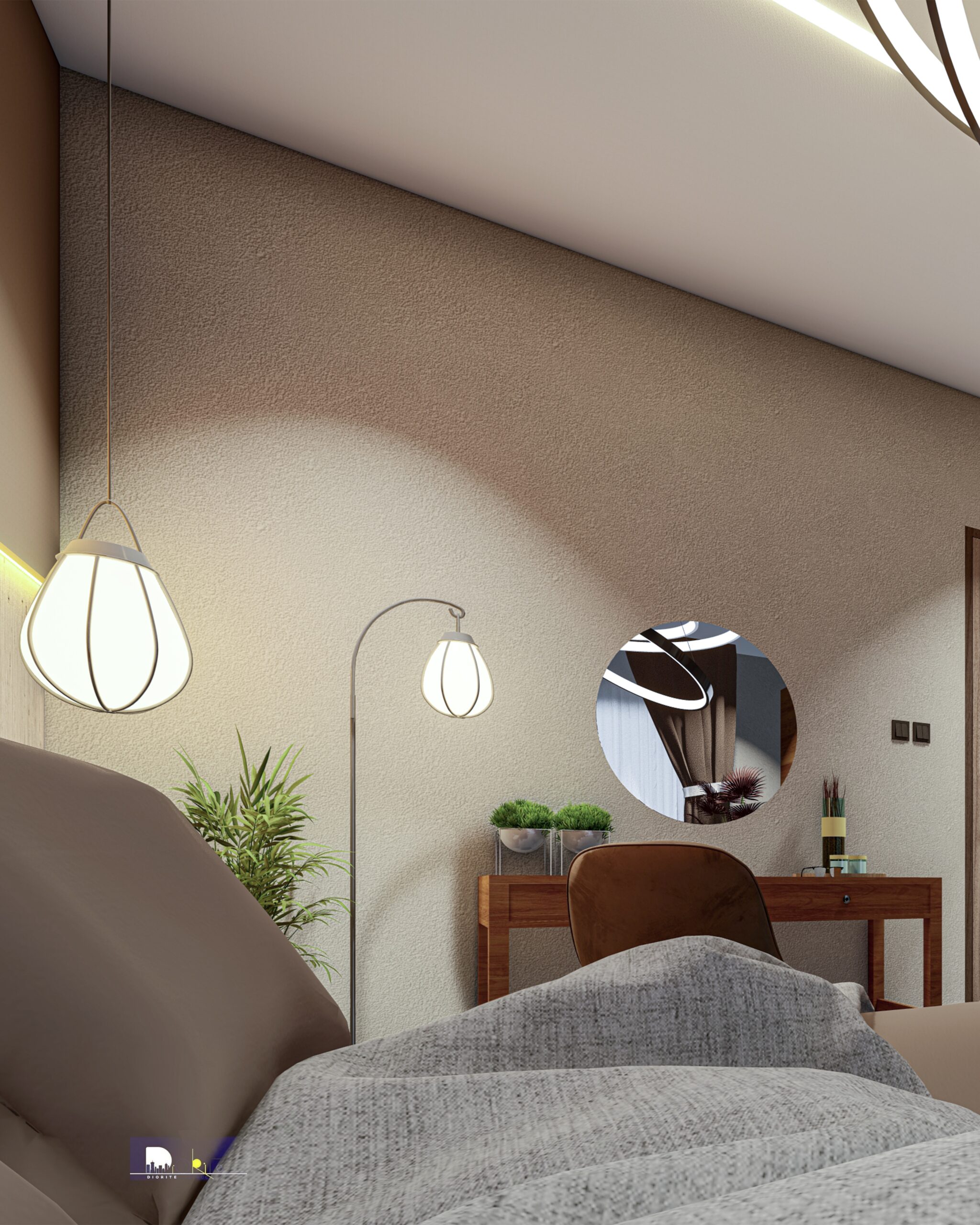 INTERIOR WORKS; AVERAGE SIZE BEDROOM RF NO; {BD004}