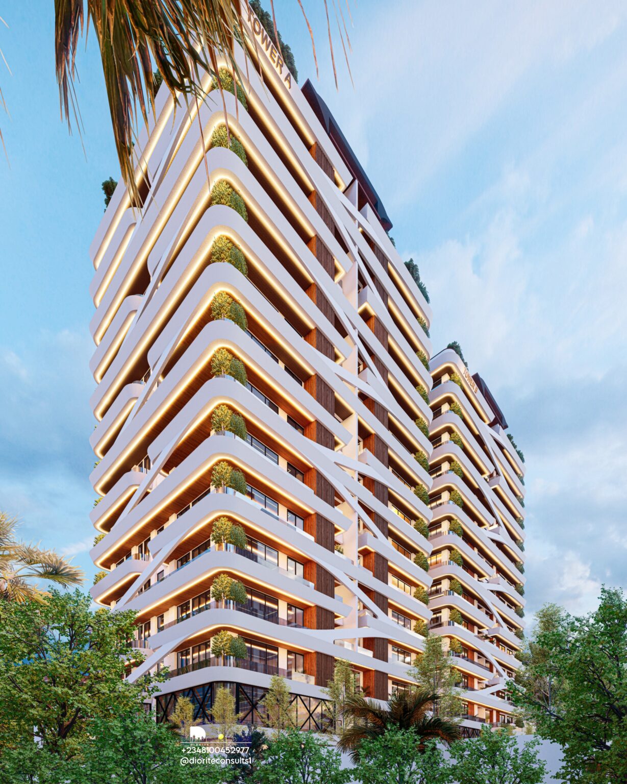 PROPOSED TOWERS VICTORIA ISLAND LAGOS NIGERIA RF NO; {12604TVI}