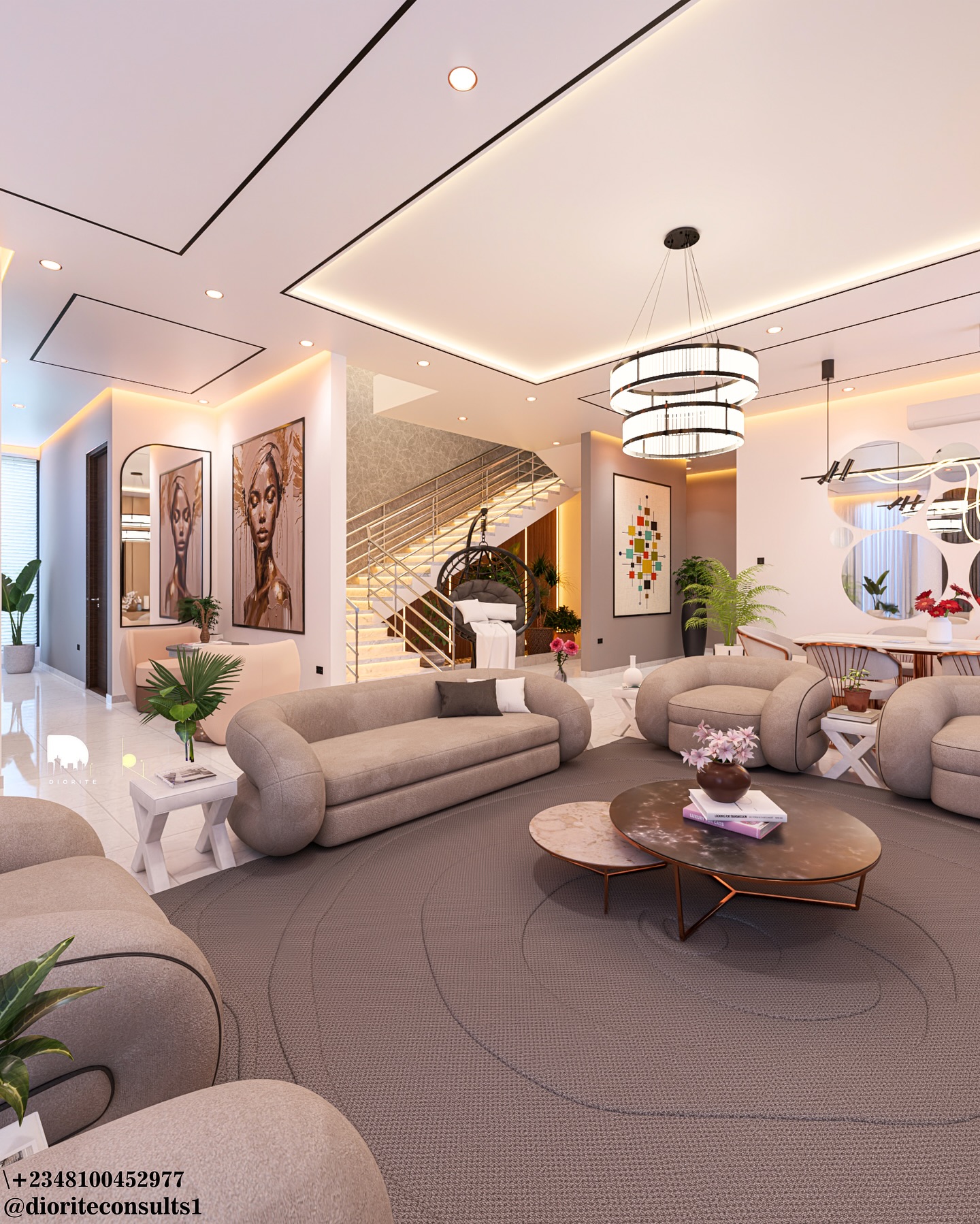 PROJECT 241 || LOUNGE AREA || INTERIOR WORKS RF NO; {7348BD}