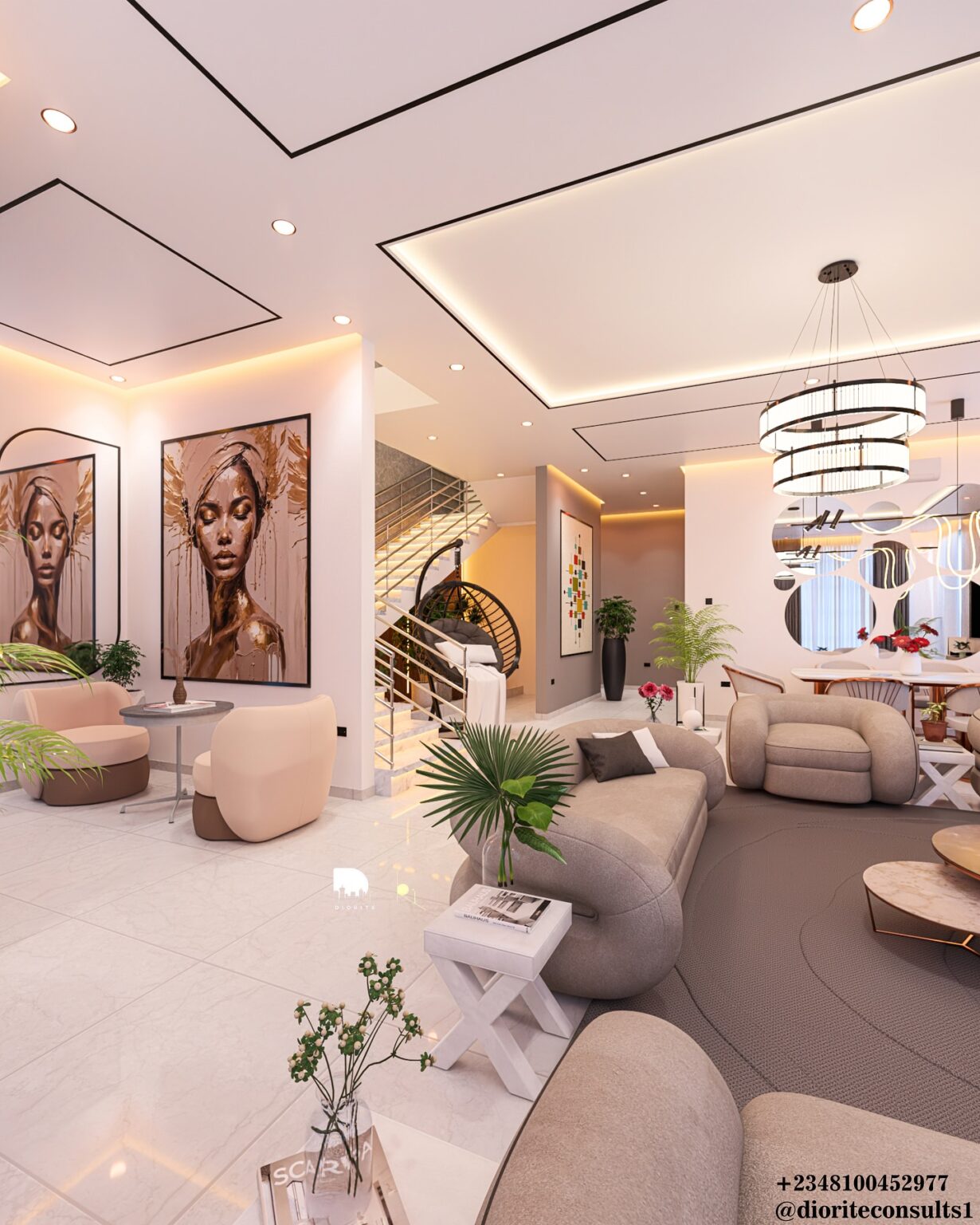 PROJECT 241 || LOUNGE AREA || INTERIOR WORKS RF NO; {7348BD}