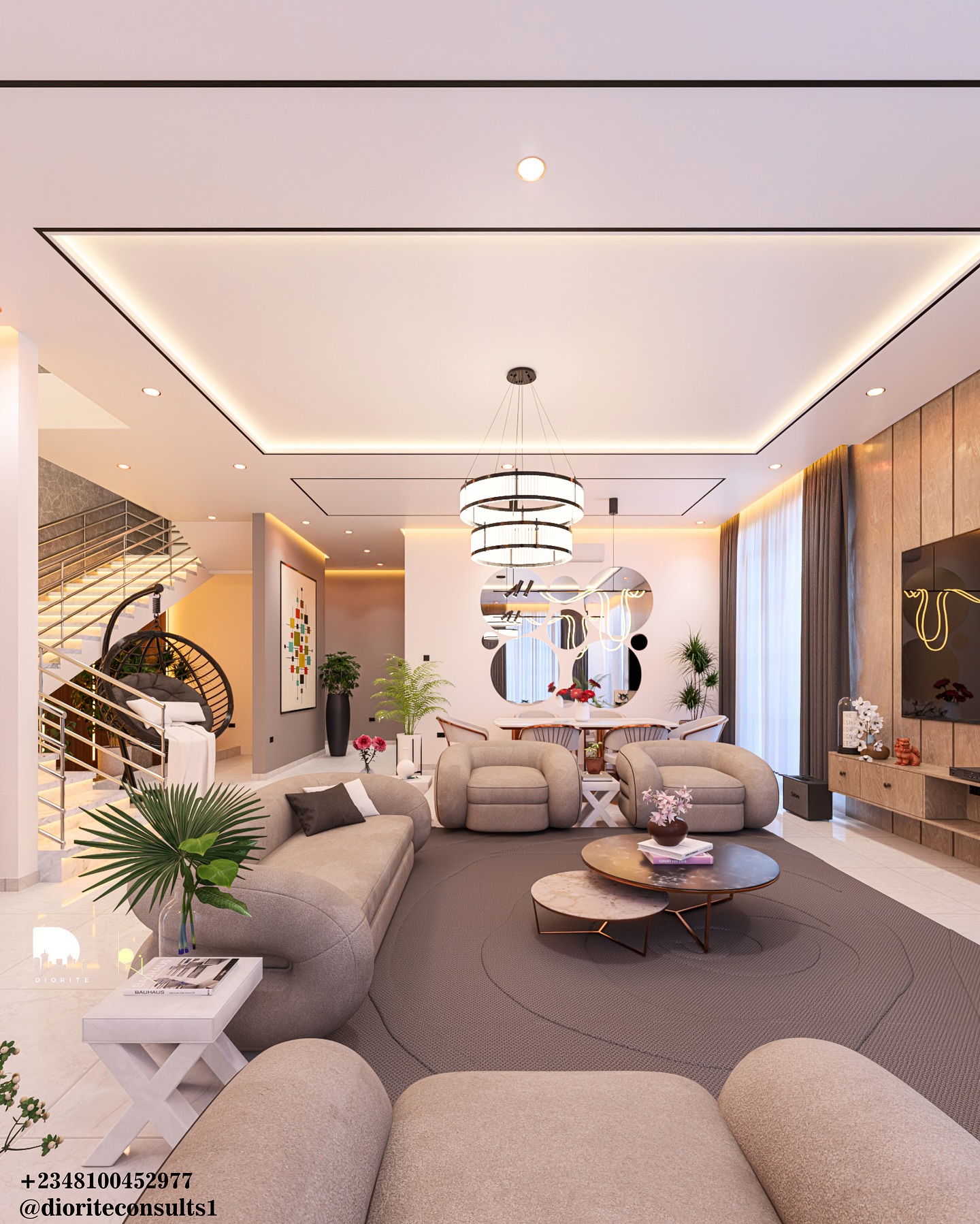 PROJECT 241 || LOUNGE AREA || INTERIOR WORKS RF NO; {7348BD}