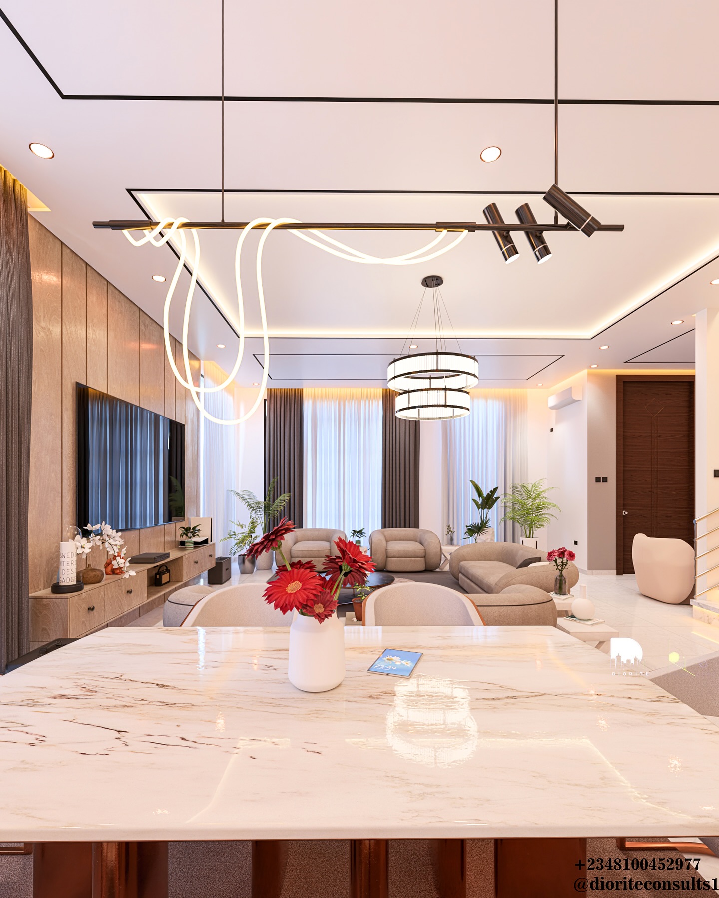 PROJECT 241 || LOUNGE AREA || INTERIOR WORKS RF NO; {7348BD}
