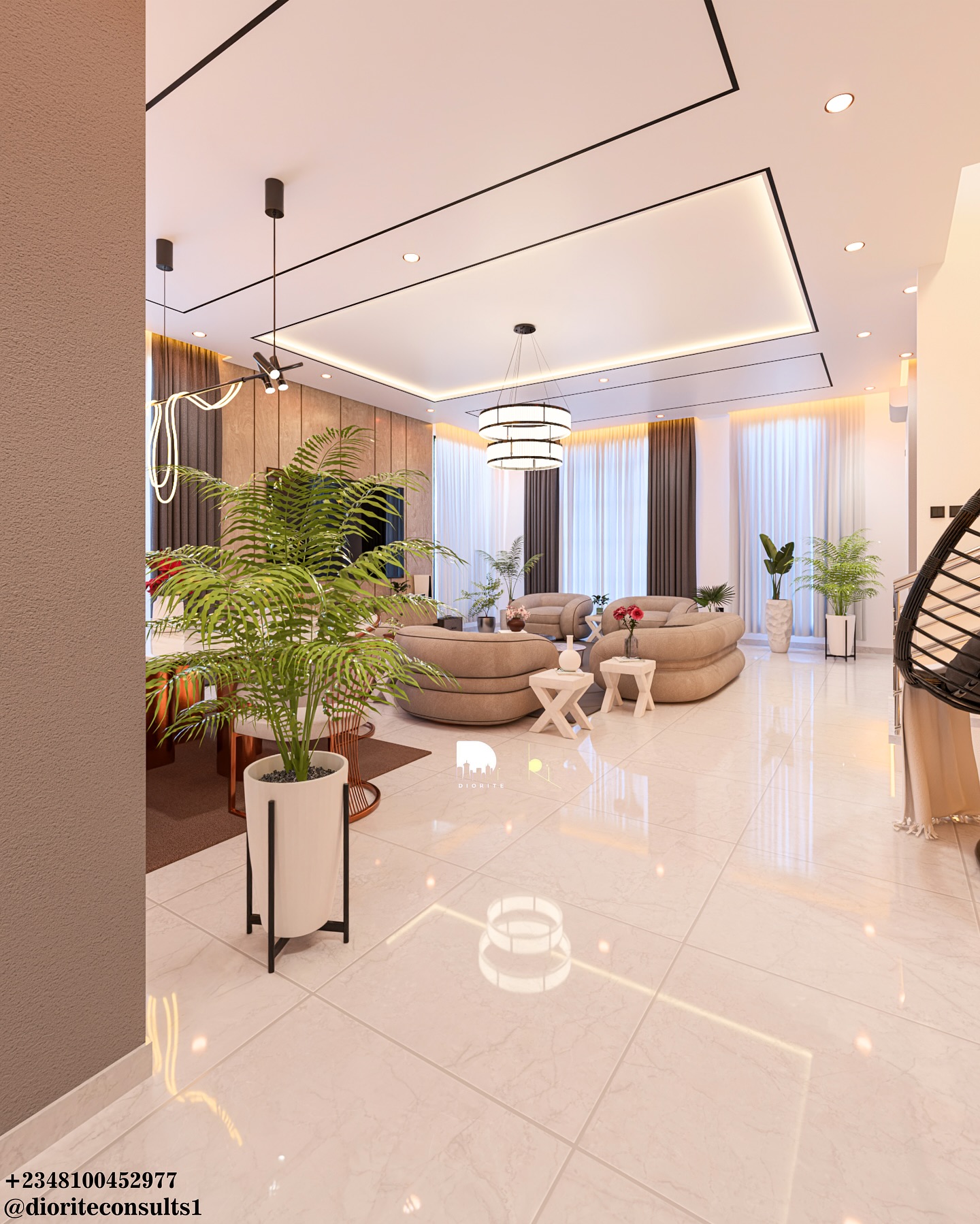 PROJECT 241 || LOUNGE AREA || INTERIOR WORKS RF NO; {7348BD}